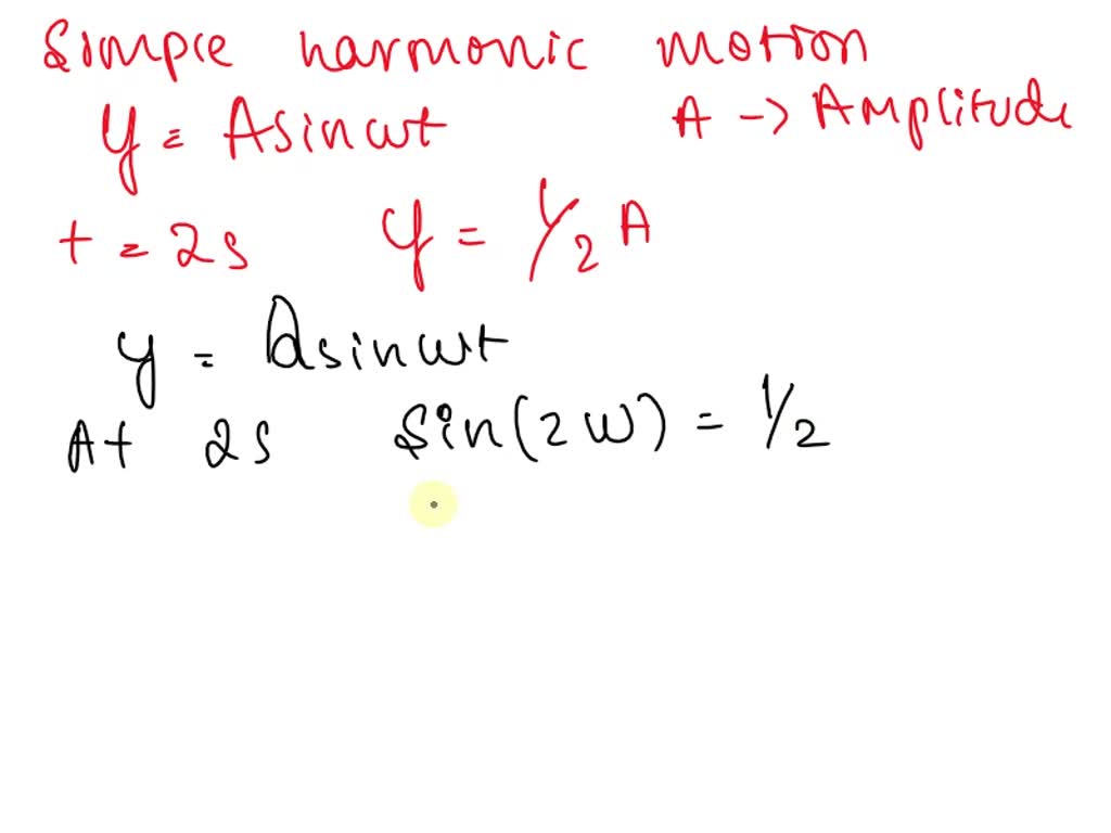 SOLVED: The displacement from the mean position of a particle in SHM at ...