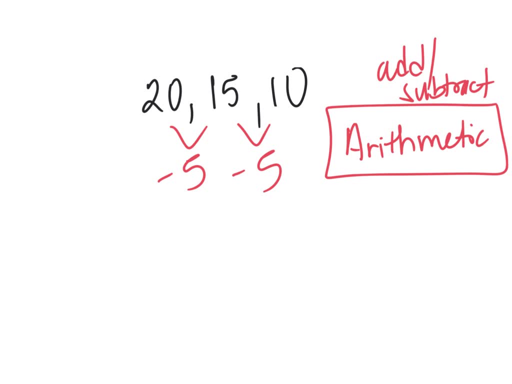Solved Determine If The Sequence Below Is Arithmetic Or Geometric And Determine The Common