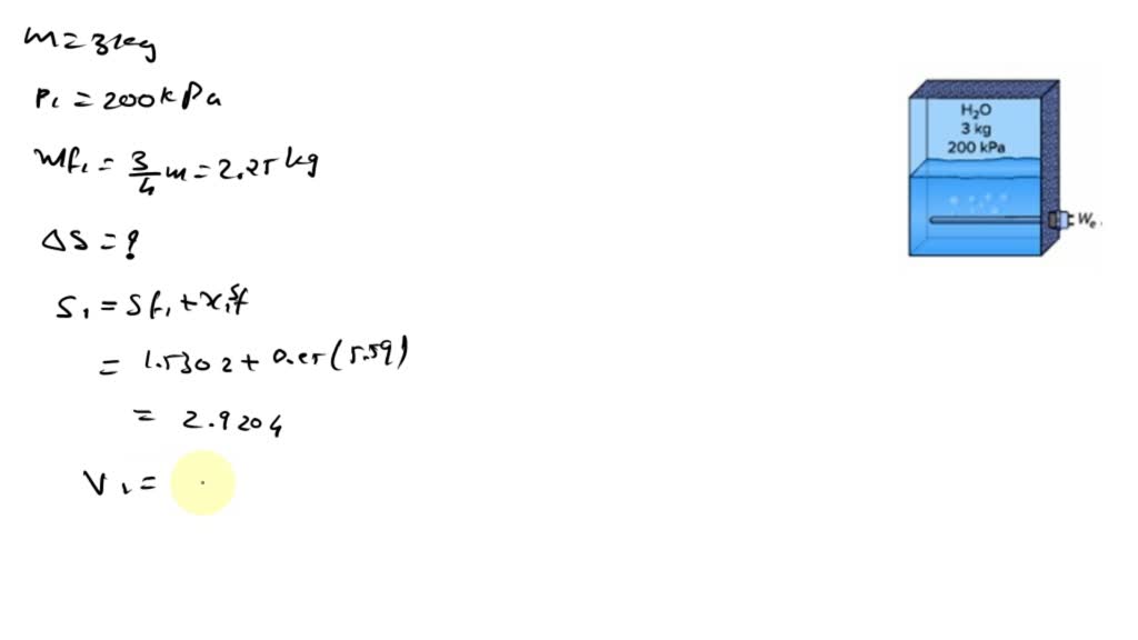SOLVED: A well-insulated rigid tank contains kg of a saturated ...