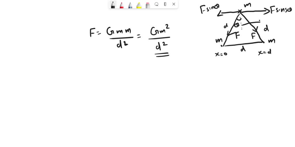 SOLVED: M 2m Three point-masses are located at the corners of an ...