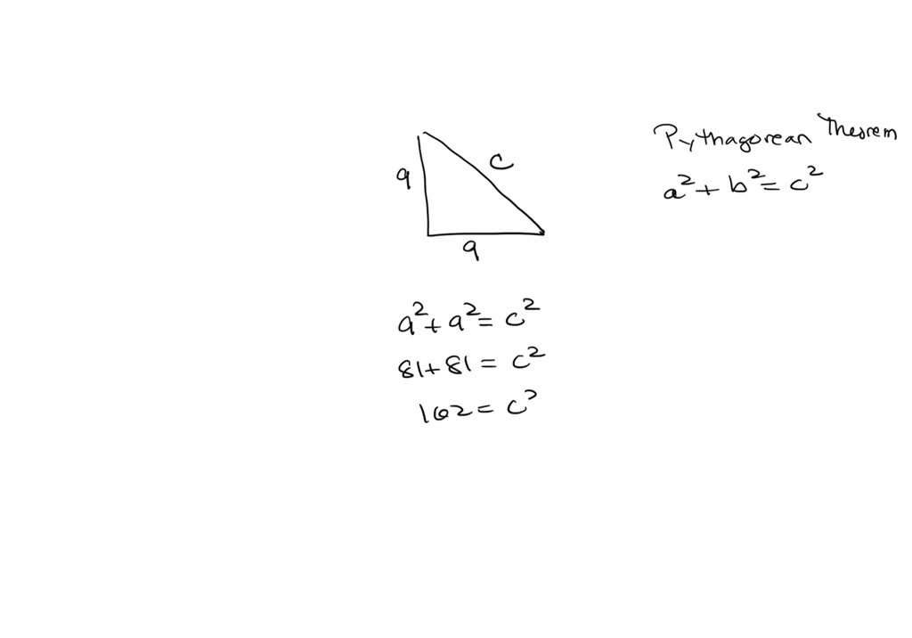 SOLVED: Use the Pythagorean Theorem to find the length of the ...