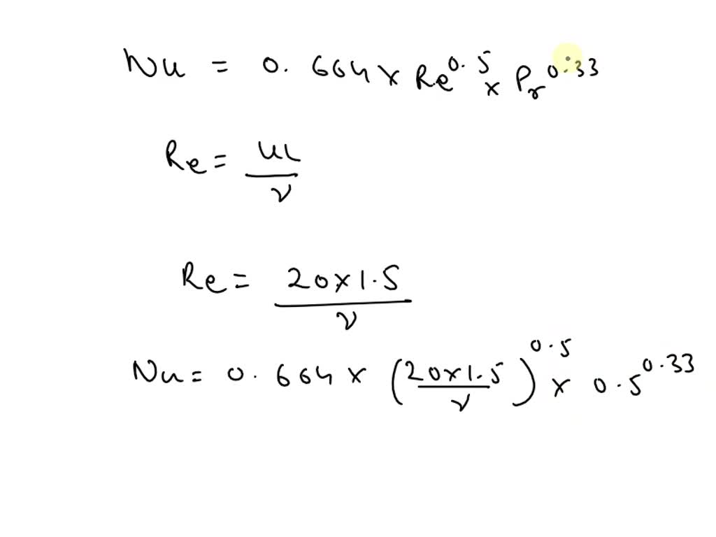 SOLVED: Atmospheric air at T = 275 K and a free stream velocity of u ...