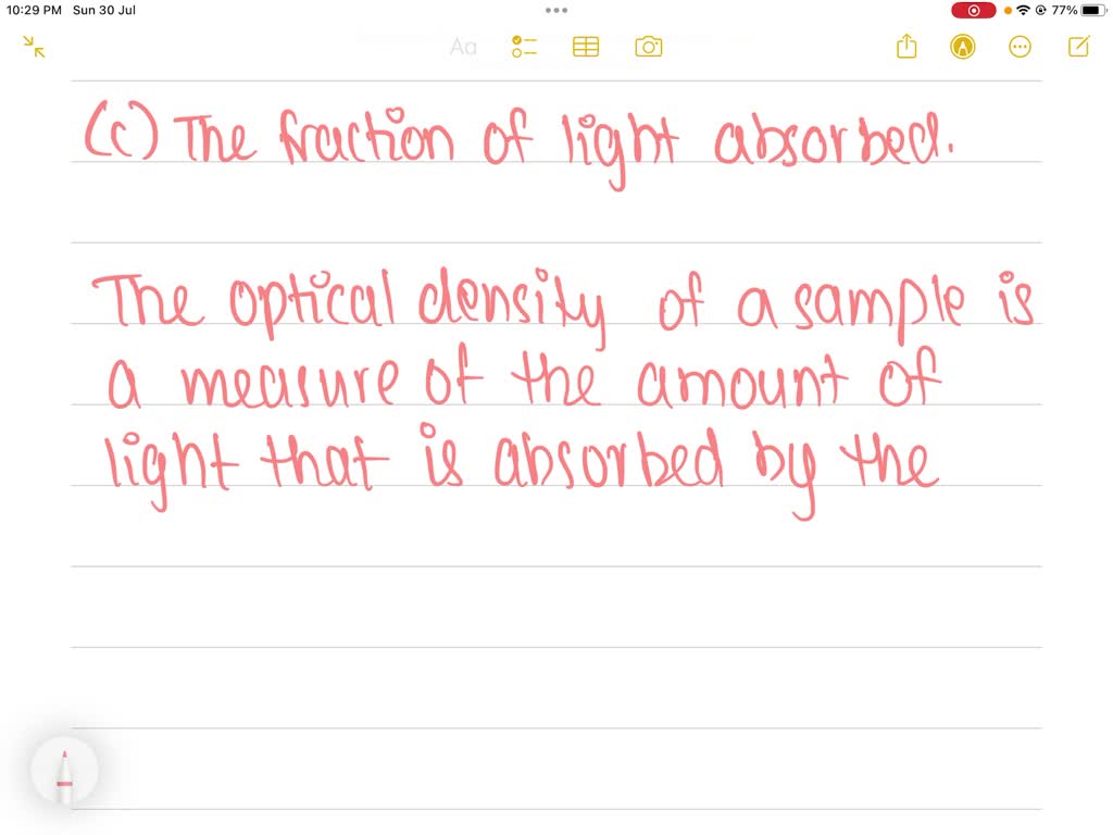 SOLVED: Calculate the optical density of the combination of two films ...