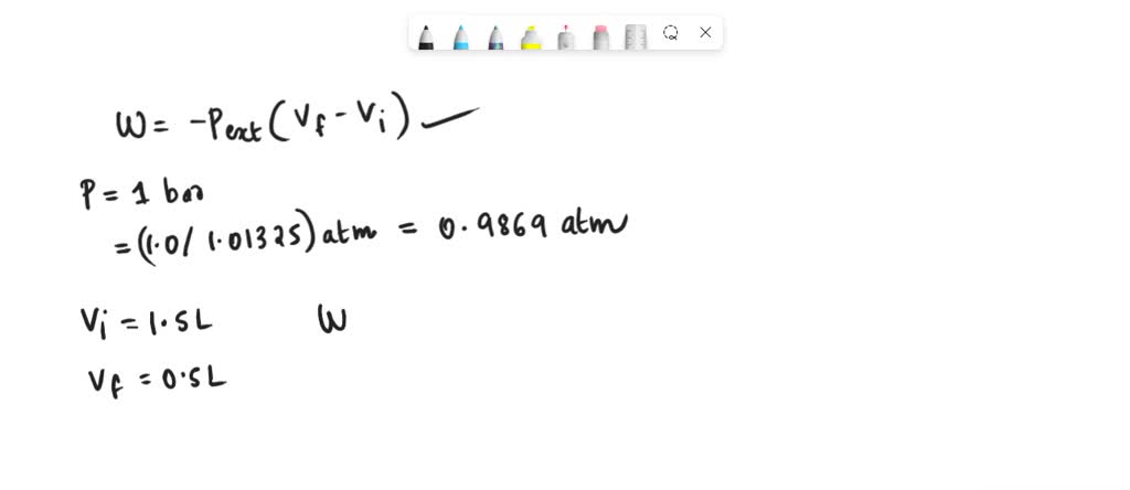 Gas in a piston-cylinder apparatus is heated with 150.0 J while ...