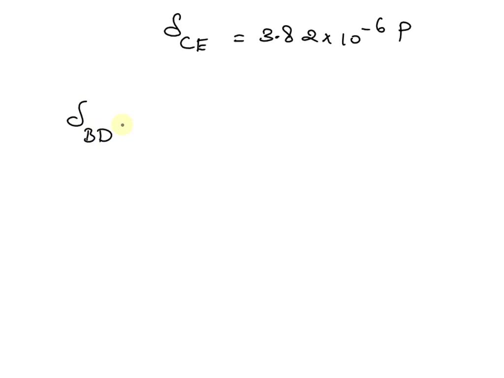 SOLVED: b) Figure Q2(b) shows that link BD is made of brass (E=105 GPa ...