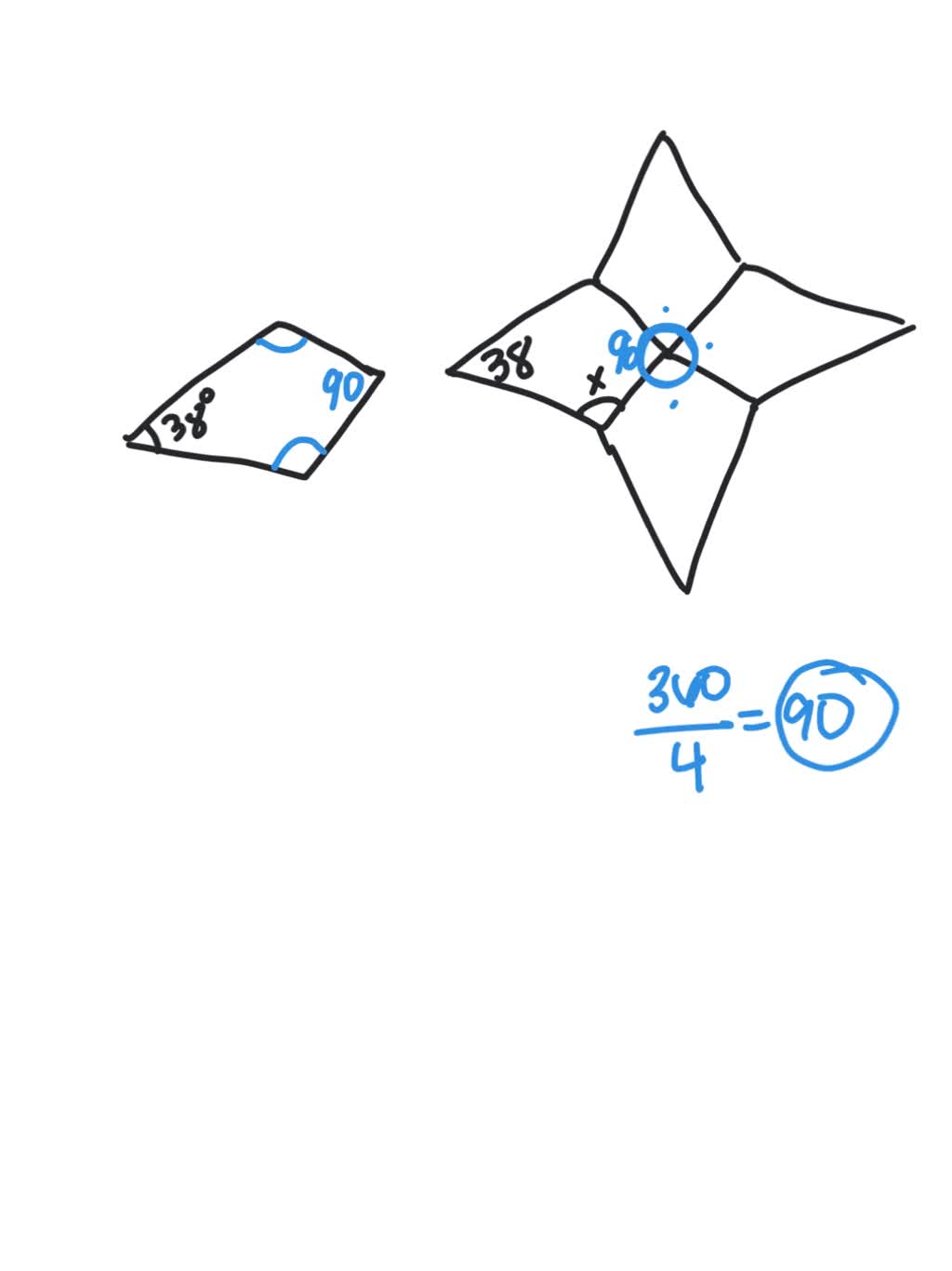 SOLVED: The diagram below shows a kite shape. Four identical copies of ...