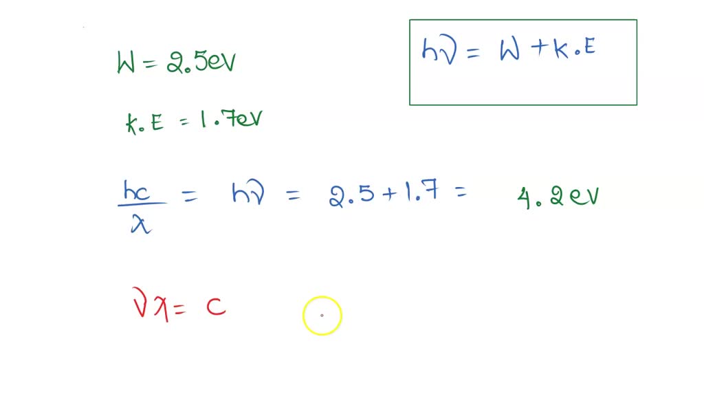 SOLVED: If the maximum kinetic energy of emitted photo electrons from a ...