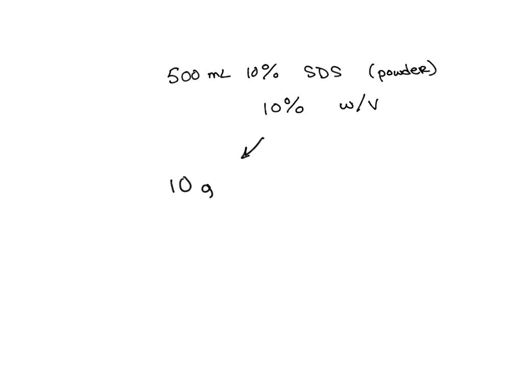 SOLVED: 7 | Given a 20% SDS stock solution, outline how to prepare 100 ...