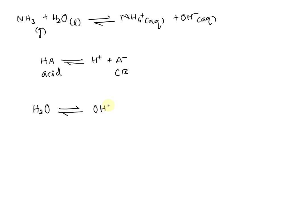 SOLVED: What are the conjugate acid-base pairs in the following ...
