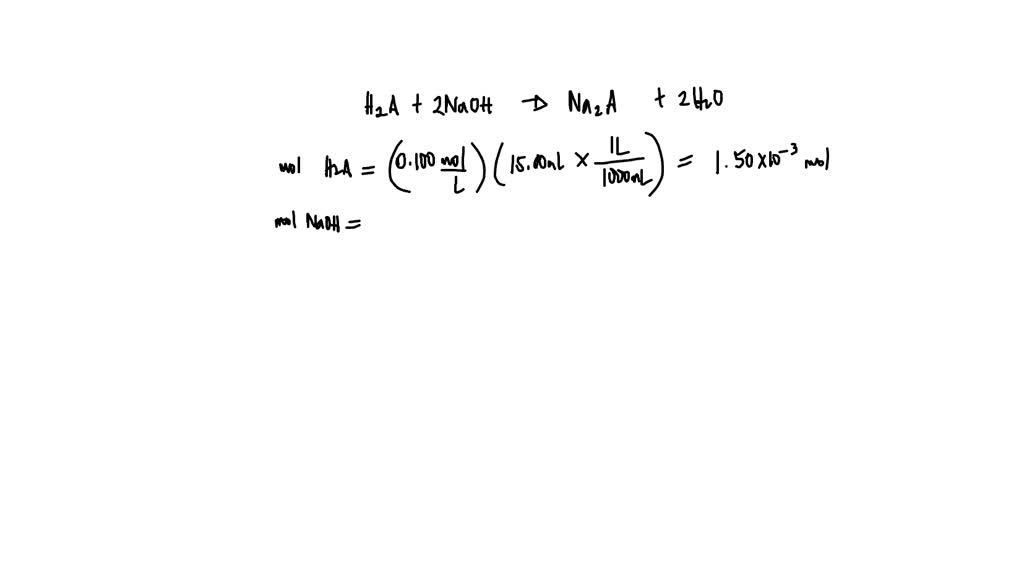 SOLVED: How many Ml of 0.200 M NaOH are needed to neutralize 15.00 mL of the 0.100 M ...