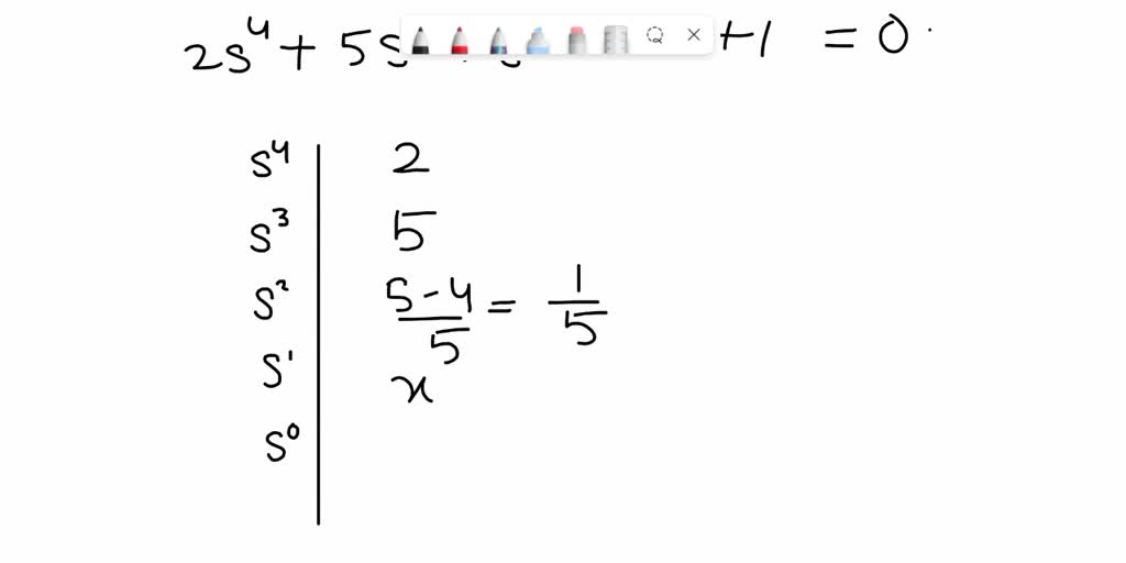 SOLVED: Solve problem 3 Stability Criterion: Routh Hurwitz (10 points ... SOLVED: Solve problem 3 Stability Criterion: Routh Hurwitz (10 points ...
