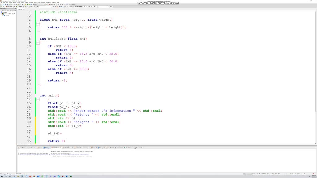 Solved Write A Complete C Program With A Main Function To Calculate 2 Peoples Body Mass