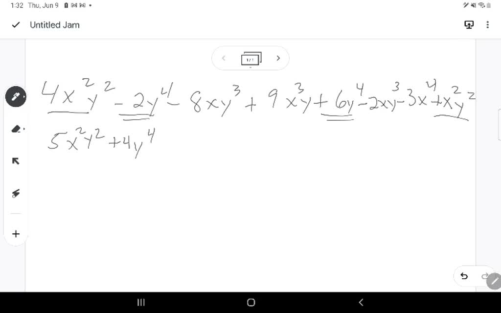 SOLVED: Julian fully simplifies this polynomial and then writes it in ...
