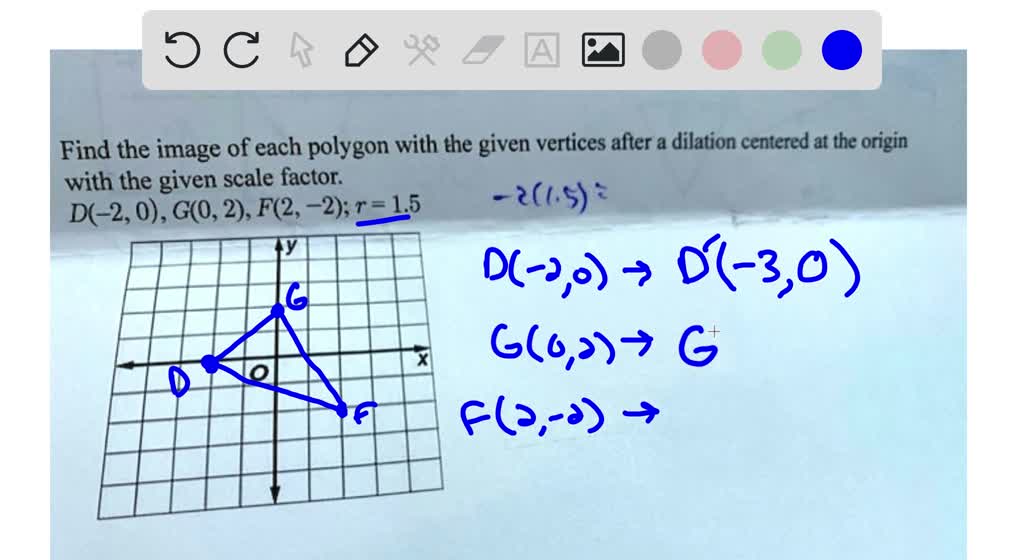 SOLVED: Find the image of each polygon with the given vertices after a ...