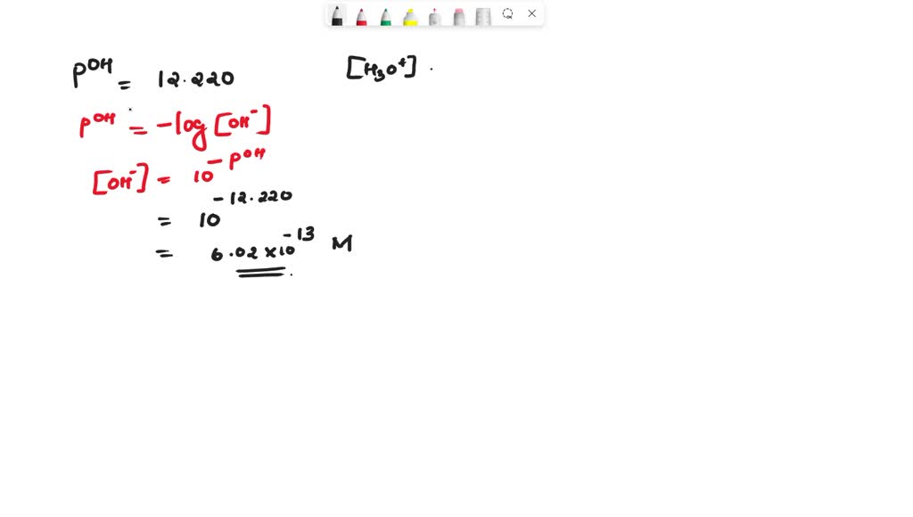 SOLVED: The hydronium ion concentration of an aqueous solution of 0.359 ...
