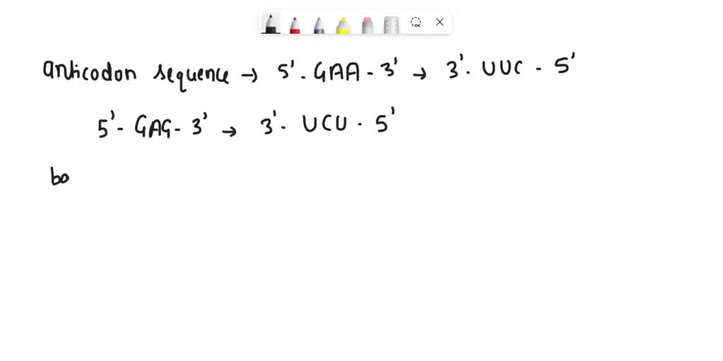 SOLVED: Referring to the genetic code table, choose the anticodon ...