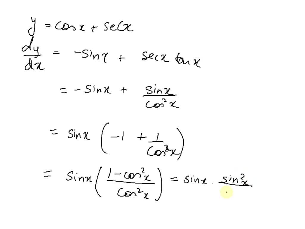 Antiderivative Of Tangent