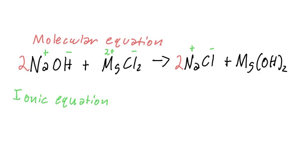 SOLVED: Decide whether the following reaction occurs. If it does, write the molecular, ionic ...