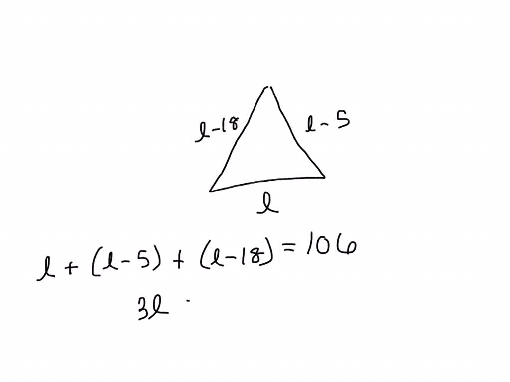 SOLVED: the shortest side of a triangle measures 18 inches less than ...