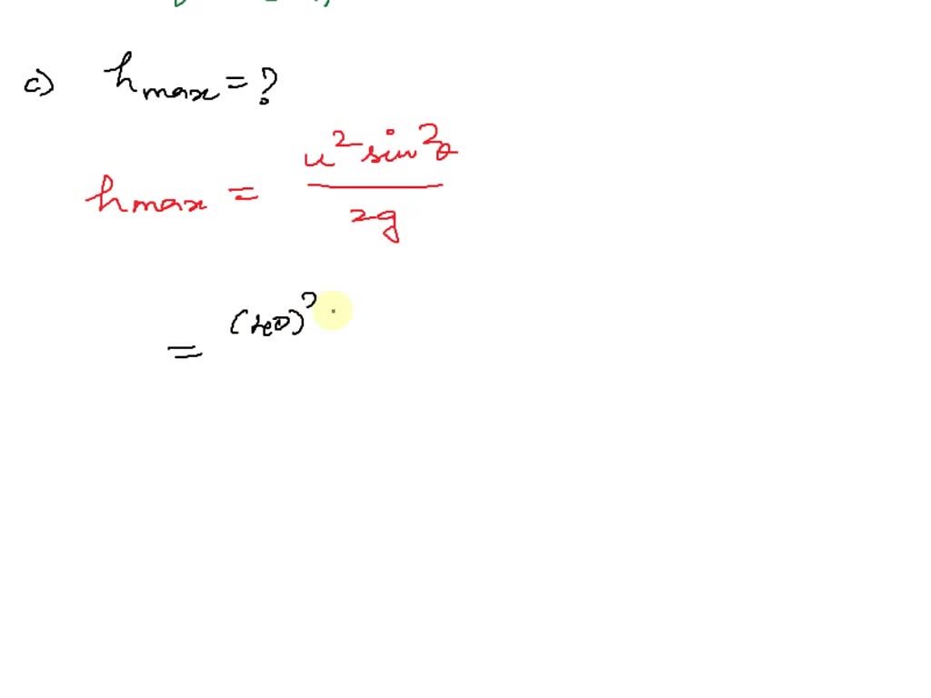 SOLVED: Initial velocity of a shell fired is 40 m/s at an angle of 60º above the horizontal ...