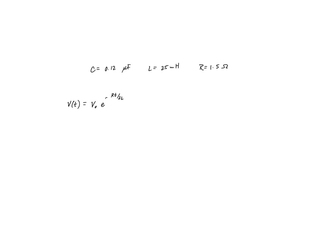SOLVED: A damped LC circuit consists of a 0.12-Î¼F capacitor and a 25-mH inductor with ...