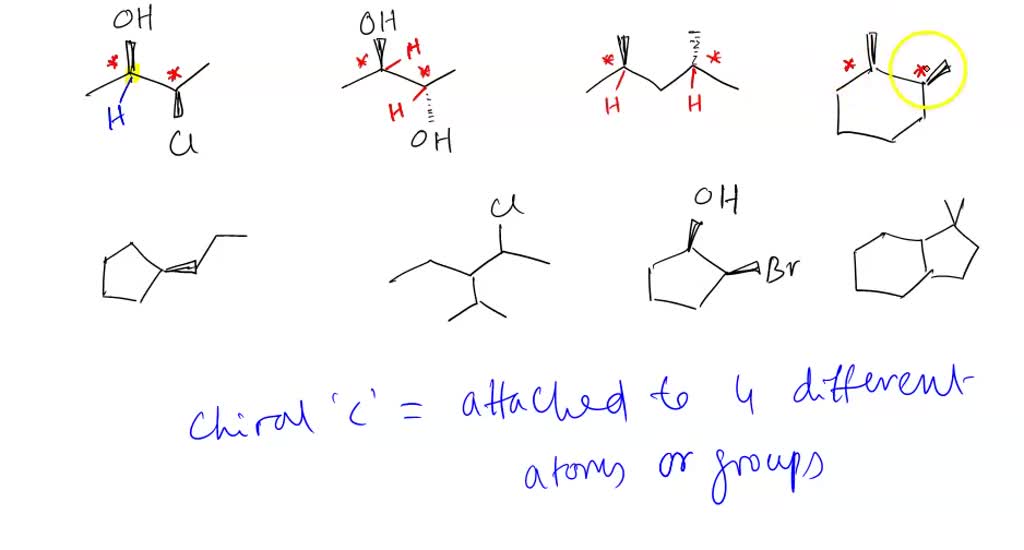 SOLVED: Symmetry and Chirality 18. Identify all chiral centers in each ...