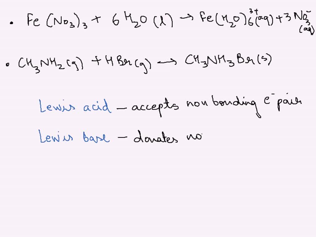 SOLVED: Part C Using the Lewis concept of acids and bases, identify the ...