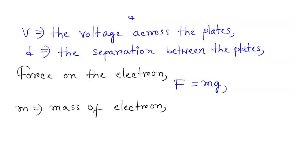 SOLVED: An electron is suspended in a vacuum between two oppositely ...
