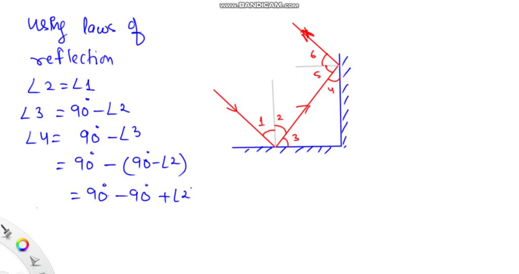 SOLVED: '31 Show that when light reflects from two mirrors that meet ...