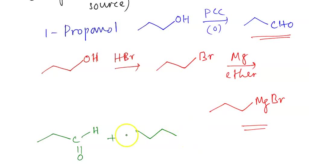 SOLVED: Full Synthesis (20 points): A) Using 1-propanol as your only source of carbon and using ...