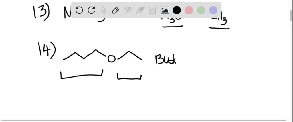 SOLVED: Give the IUPAC and the common name with the following for the ...