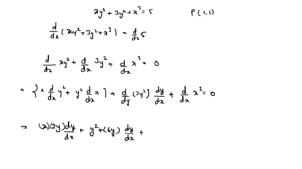 SOLVED: The curve x^3 + 2y^4 = -xy is shown in the graph below in blue ...