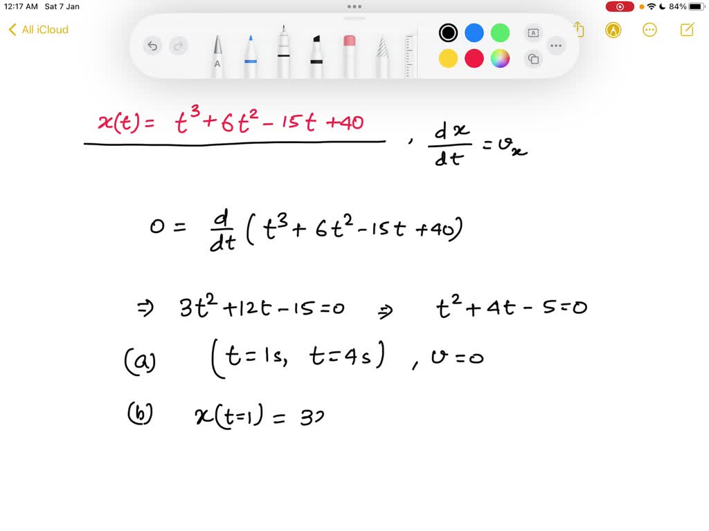 SOLVED: URGENT A particle is moving along a straight line and its position is given by the ...