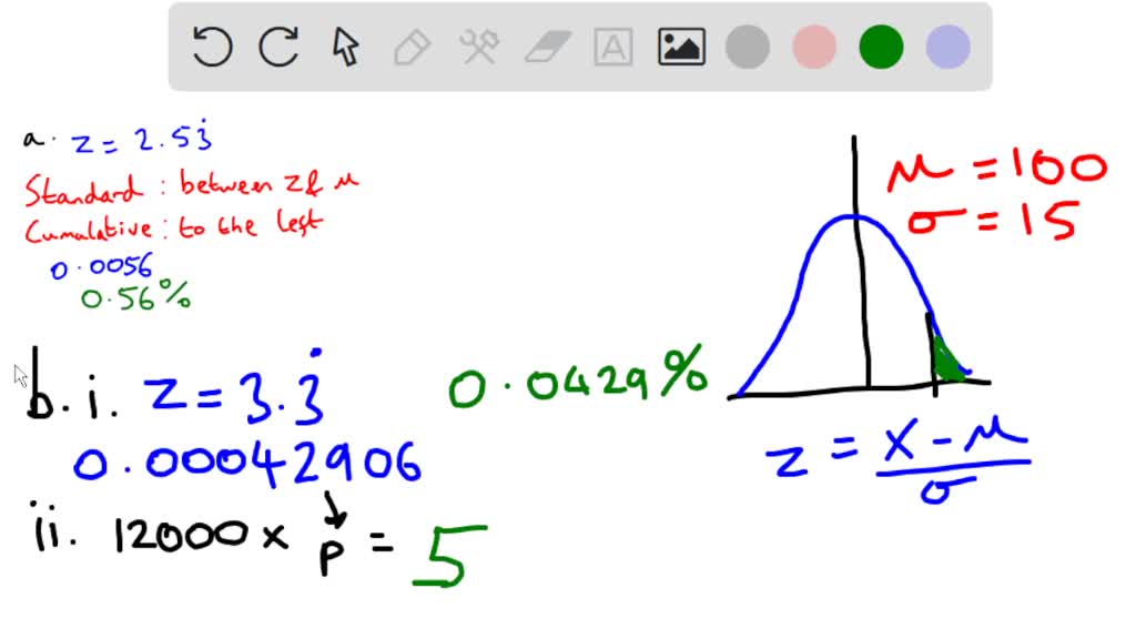 SOLVED: IQ tests are designed to be normally distributed with a mean of ...