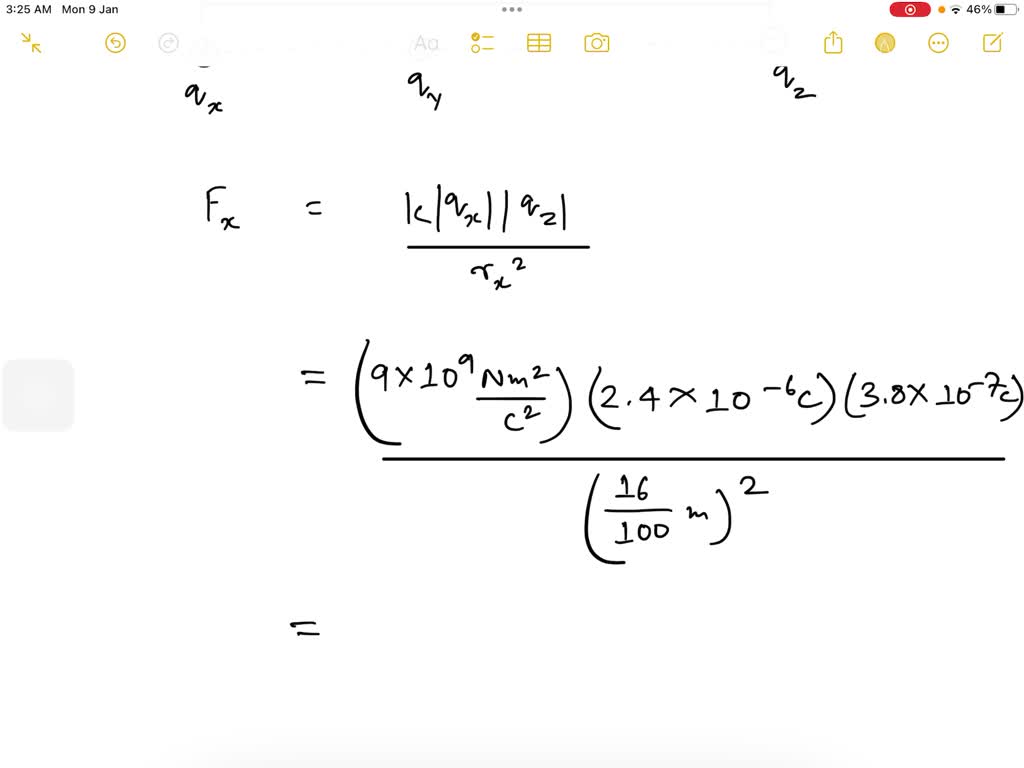 SOLVED: Charged spheres X and Y are in a fixed position and have charges +2.4x10^-6 C and +4 ...