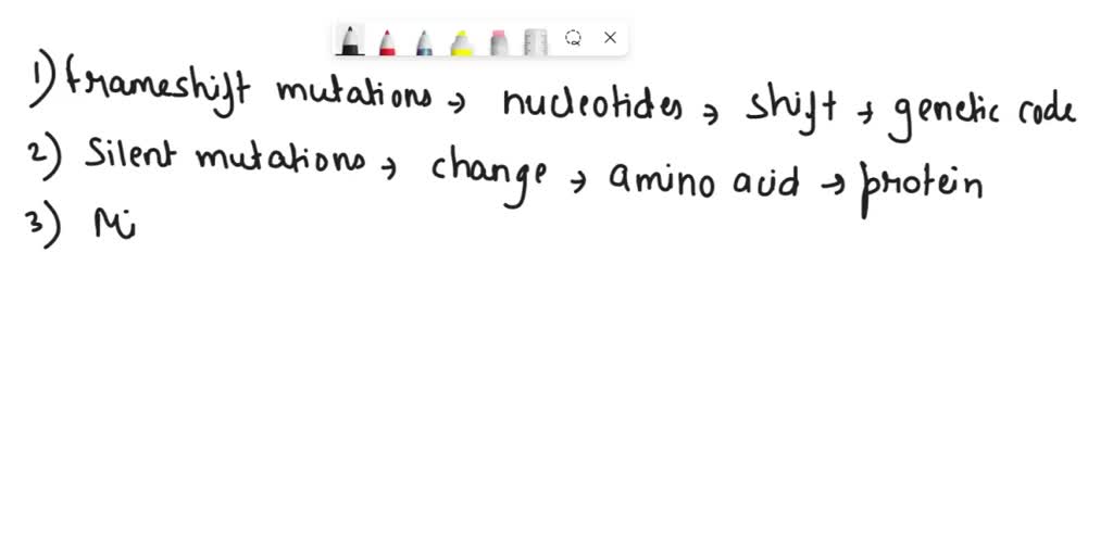 SOLVED: All of the following are types of base substitution mutations ... SOLVED: All of the following are types of base substitution mutations ...