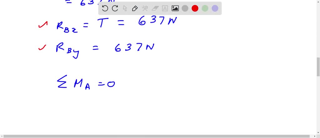 Determine The X And Y Components Of Reaction At Pin A Using Scalar