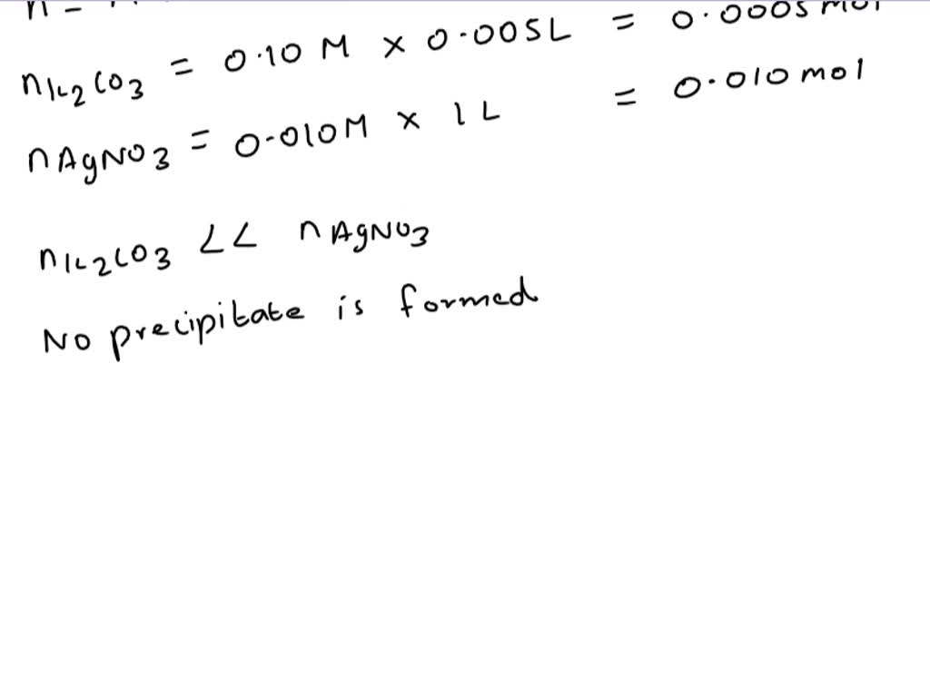 SOLVED: Decide whether a precipitate will form when each of the following pairs of solutions are ...