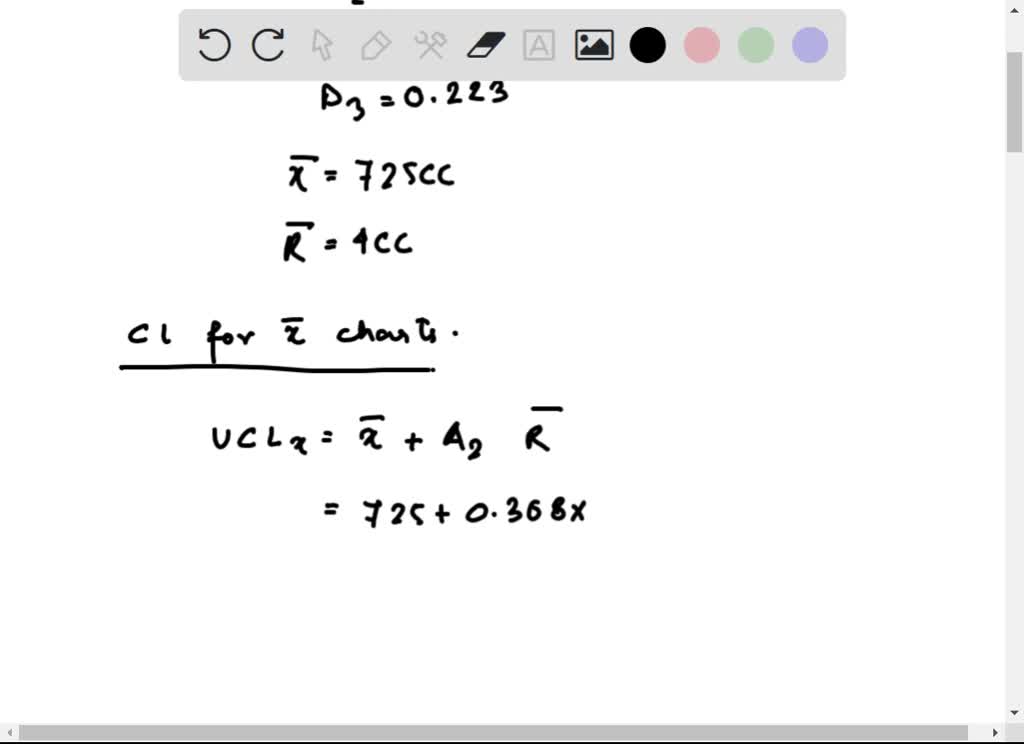 SOLVED: Texts: Factors for calculating three-sigma limits for the x-chart and R-chart Size of ...