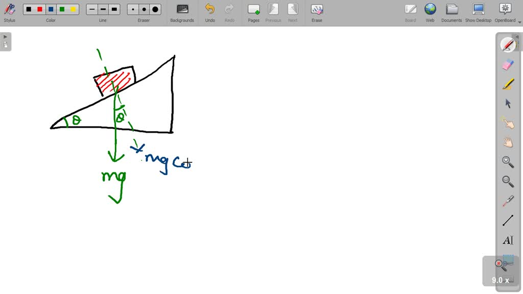 SOLVED: For a block to move down an inclined plane what force has to be ...