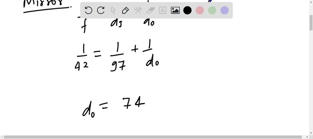 SOLVED: The diagram below shows a concave mirror forming an image ...