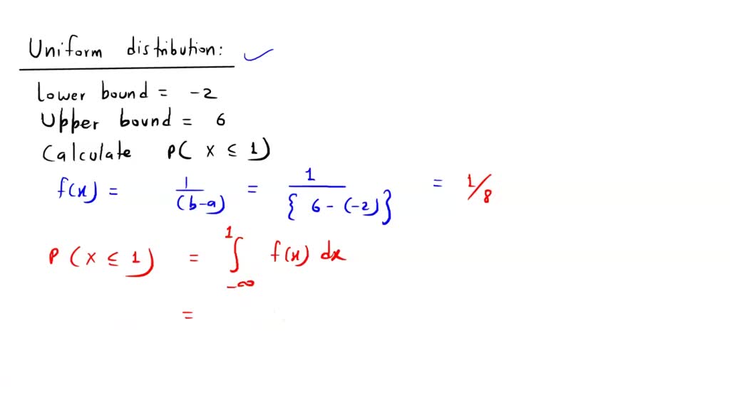 SOLVED: A random variable X follows the continuous uniform distribution ...