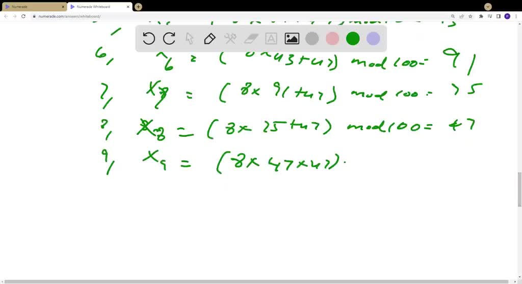 SOLVED: Consider the Linear Congruential Generator with the parameters ...