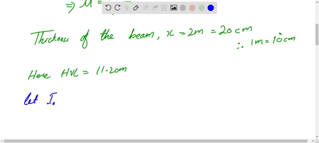 SOLVED: If the HVL of concrete is 11.2 cm for a 6 MeV beam, what is the ...
