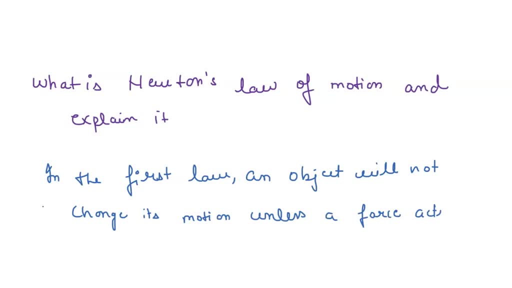 SOLVED: create a poem about the newton's law of motion need q ans asap