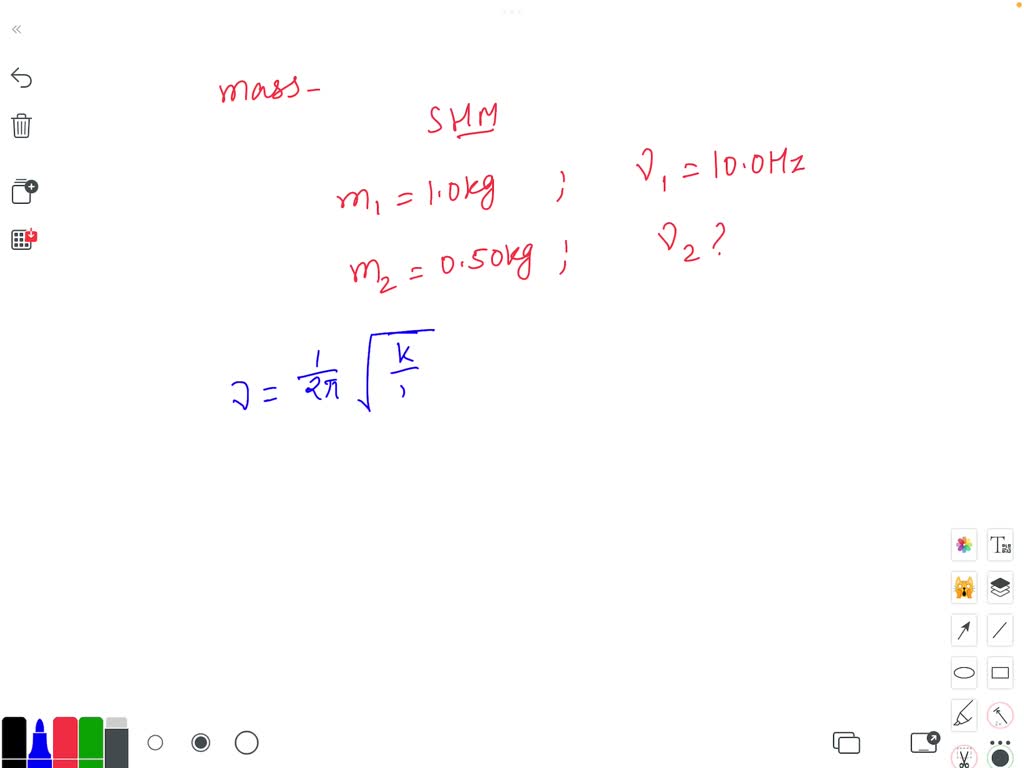 SOLVED: Determine the natural frequency of a simple harmonic oscillator ...
