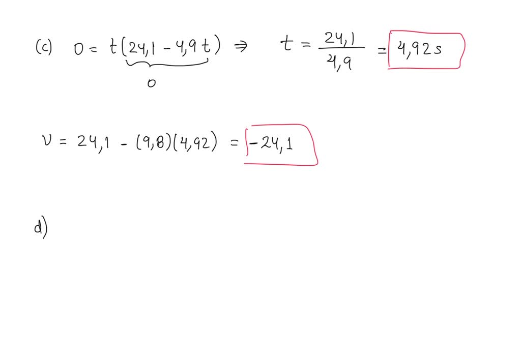 SOLVED: (a) Find the time when the stone reaches its maximum height ...