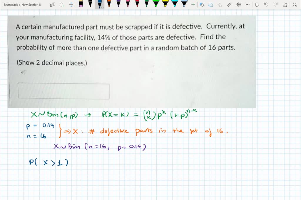SOLVED: Question 25 1 pts Acertain manufactured part must be scrapped ...
