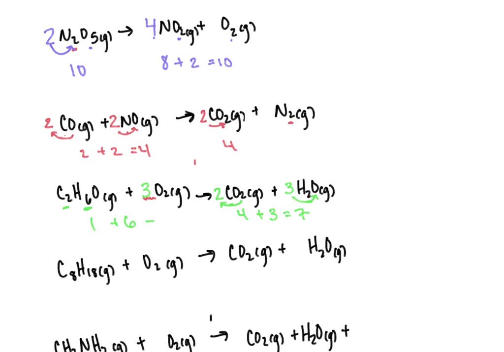 SOLVED: Texts: Balancing Combustion Reactions I (two parts) Determine ...