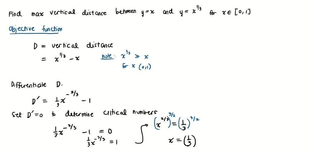 SOLVED: 2. Find the maximum distance, measured vertically, between the ...
